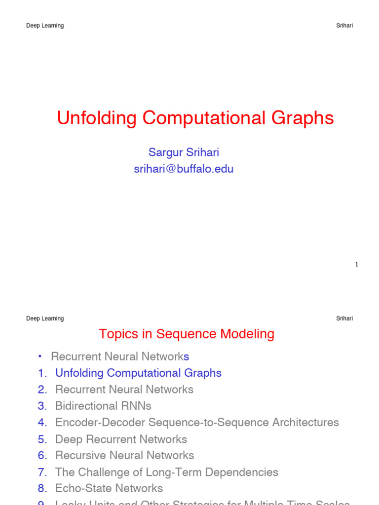 Unfolding Computational Graphs | PDF | Deep Learning | Artificial ...