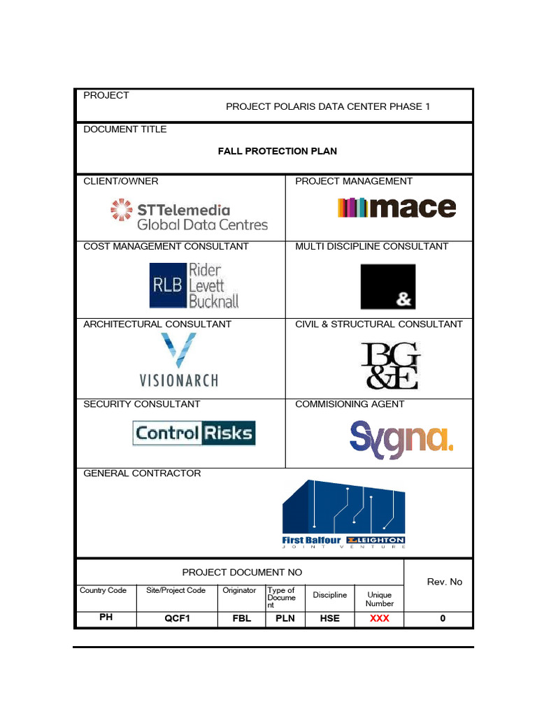 Fall Protection Plan Rev.0 AHM | PDF | Scaffolding | Rope