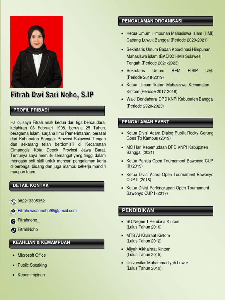 CV Fitrah Dwi Sari Noho (New) | PDF