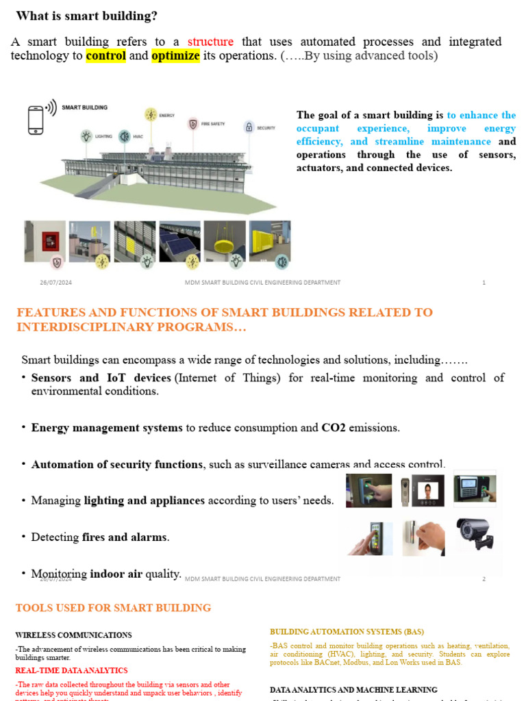 Smart Building | PDF | Building Automation | Internet Of Things