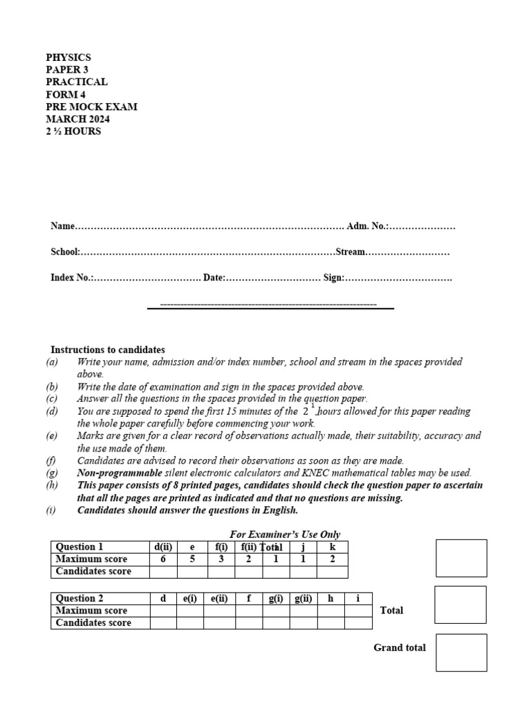 Physics F4 PP3 | PDF | Electrical Resistance And Conductance | Electrical Engineering