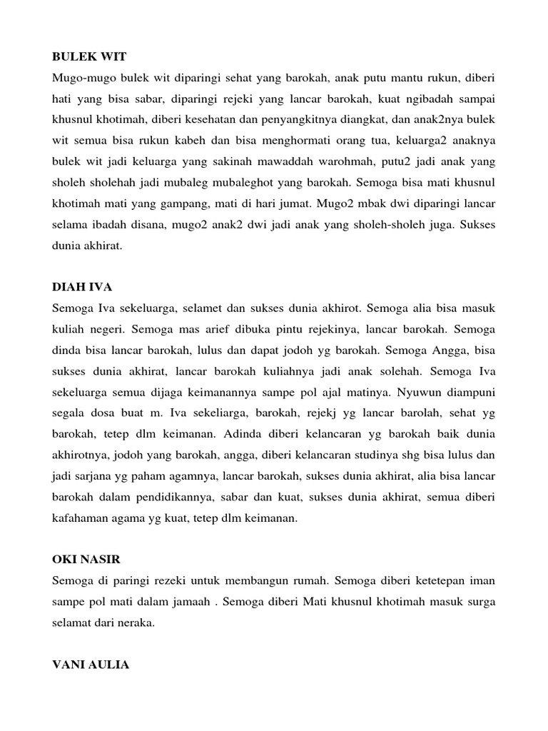 Titip Doa | PDF | Agama & Spiritualitas