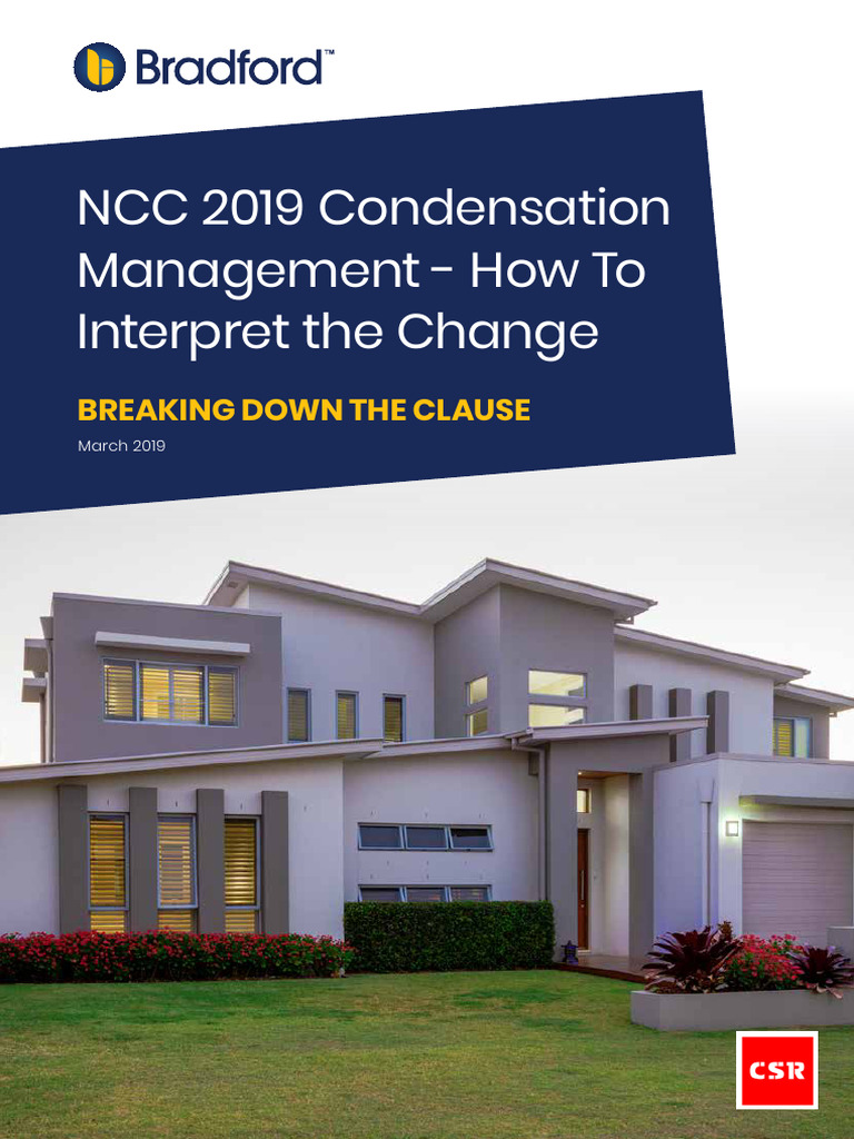 NCC 2019 Condensation Management Guide | PDF | Building Insulation | Wall