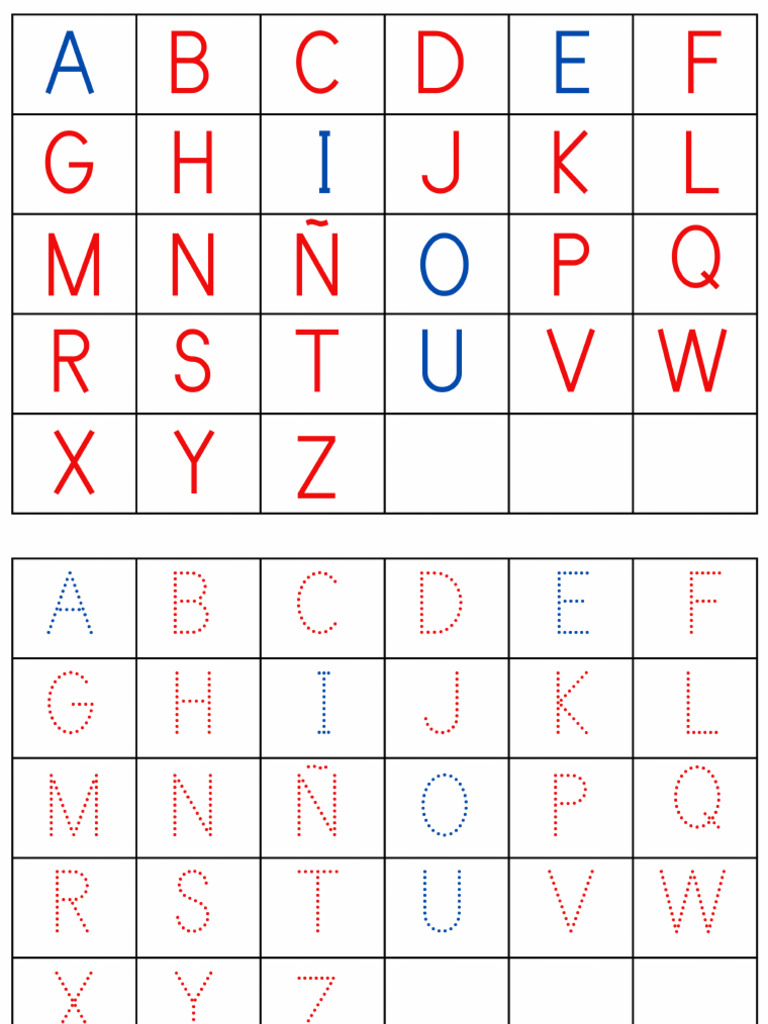 Letras Roja y Azul | PDF