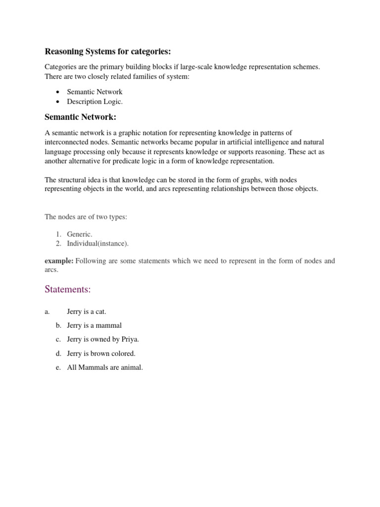 Reasoning From Categories | PDF | Knowledge Representation And Reasoning | Semantics