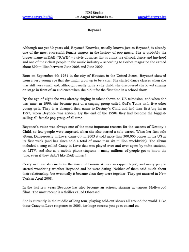 beyonce | PDF | Beyoncé | Song Recordings