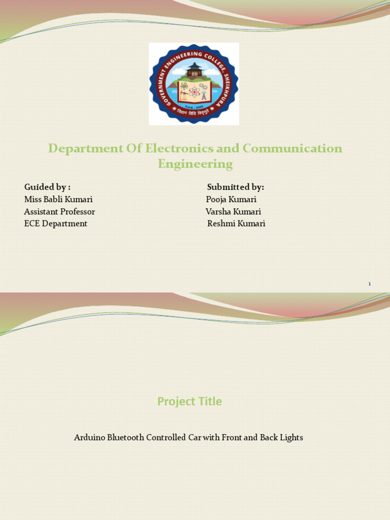 project ppt (final) edited | PDF | Arduino | Bluetooth