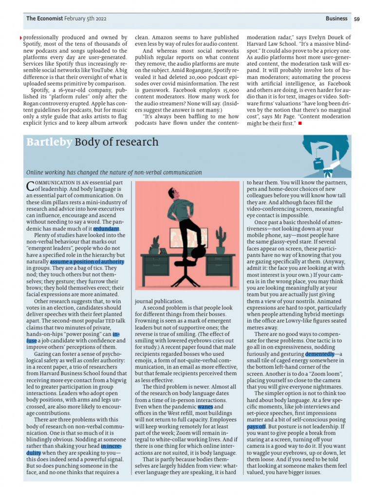 Копия ARTICLE BODY OF RESEARCH | PDF | Spotify | Body Language