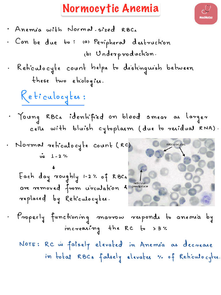 Anemia - 5 (Normocytic Anemia) | PDF | Anemia | Red Blood Cell