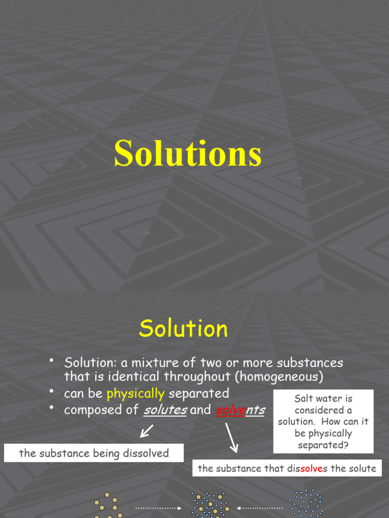 Chapter 16 Solutions PPT Grade 7 | PDF | Solubility | Homogeneous ...