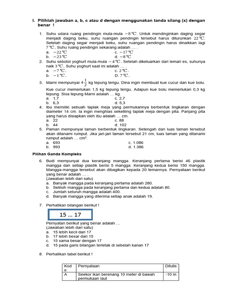 Akmi Kelas 6 MTK | PDF