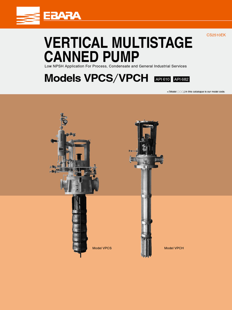 Ebara vertical Pumps Design | Download Free PDF | Pump | Bearing (Mechanical)