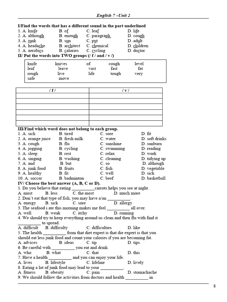 Bản Sao Của Unit 2 - E7 Chieu Moi | PDF