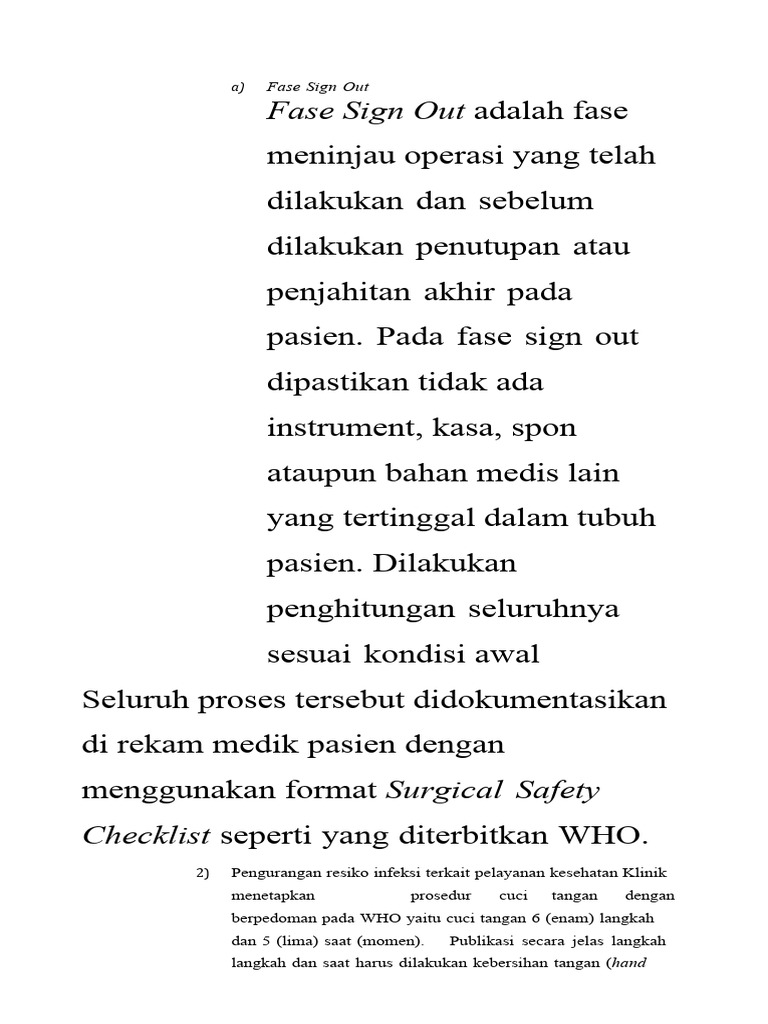 Fase Sign Out Adalah Fase | PDF