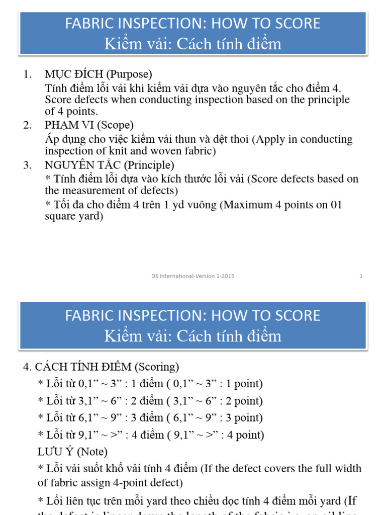 Fabric Inspection | PDF