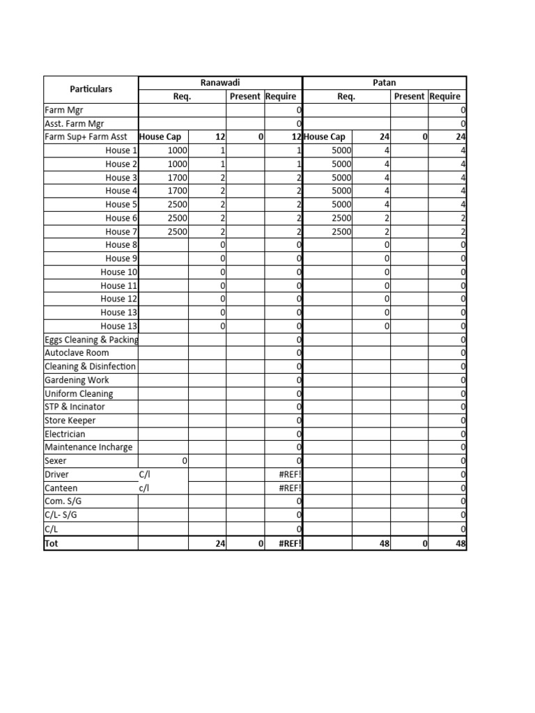 Manpower Requirement | PDF