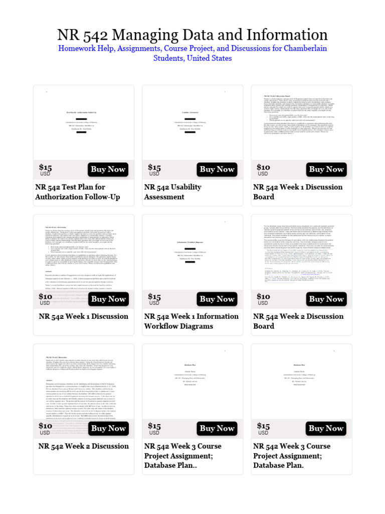 NR 542 Managing Data and Information | PDF