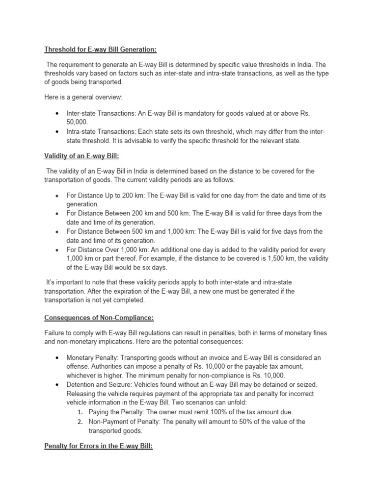 Way Bill PDF Taxes Economies