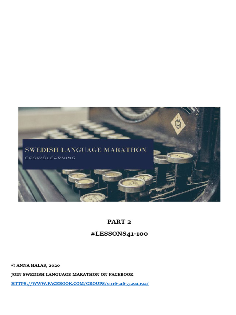 SWEDISH LANGUAGE MARATHON_PART2 | PDF