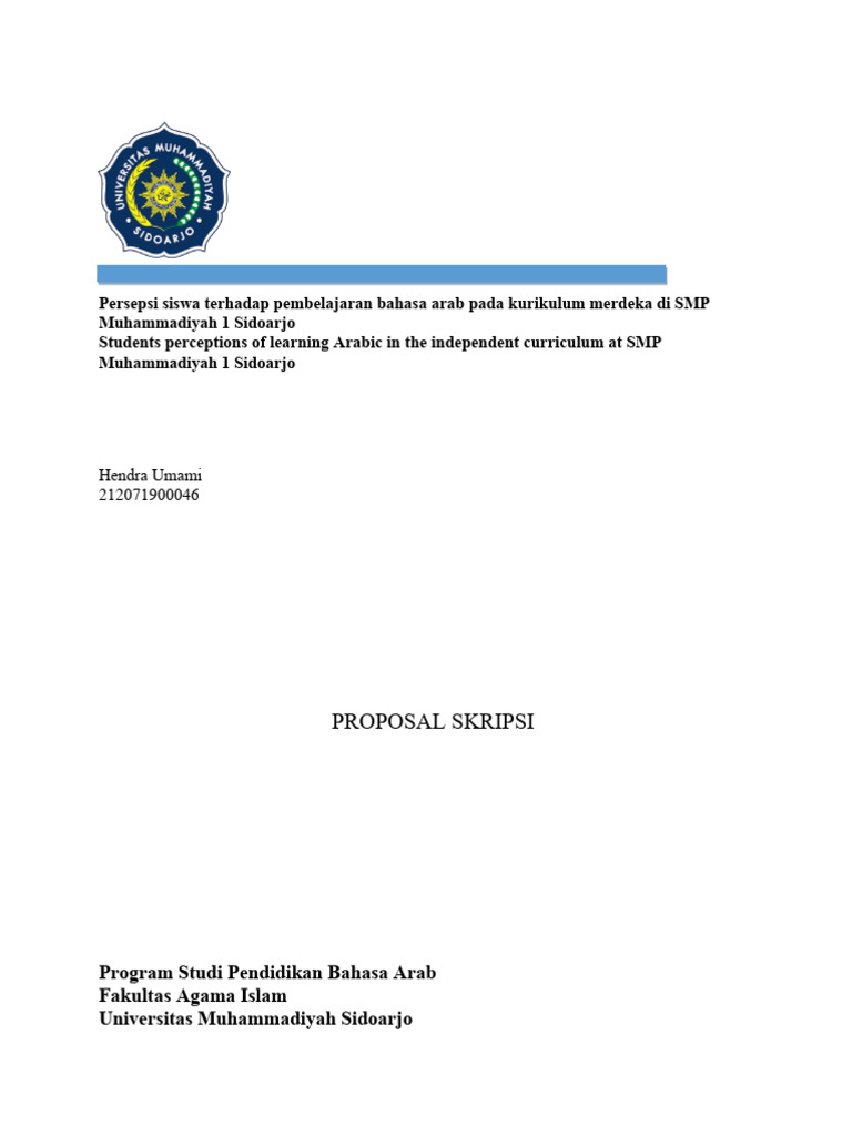 Lampiran Format Proposal Skripsi FAI | PDF | Karier & Perkembangan