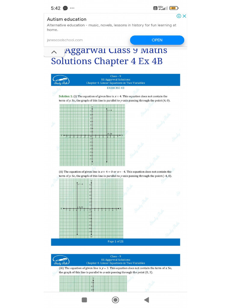 Maths Class 9th Ex-4B | PDF