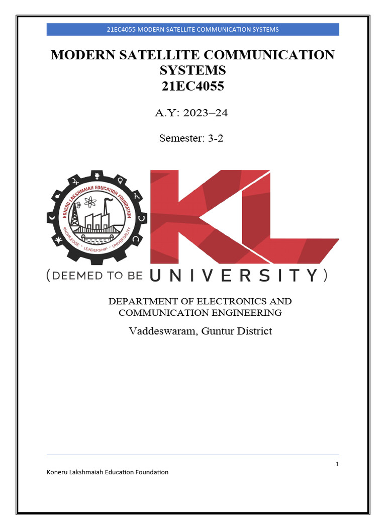 17 - 1 - Final Satcom Manual - Student | PDF | Orbit | Graphical User Interfaces