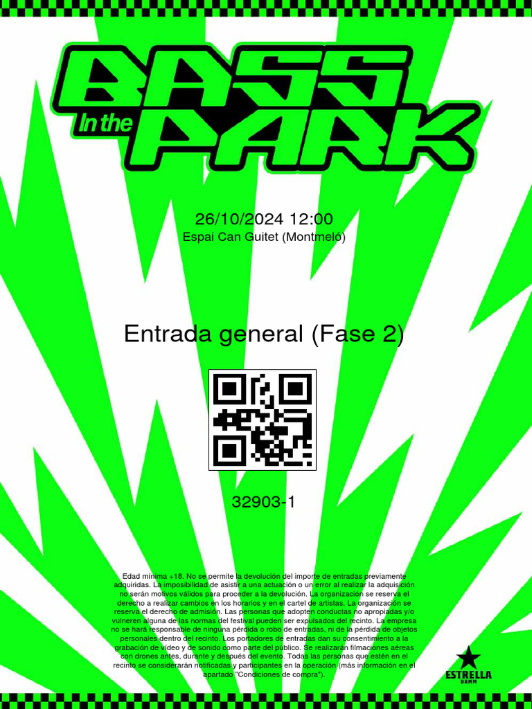 Entrada Bass in The Park | PDF