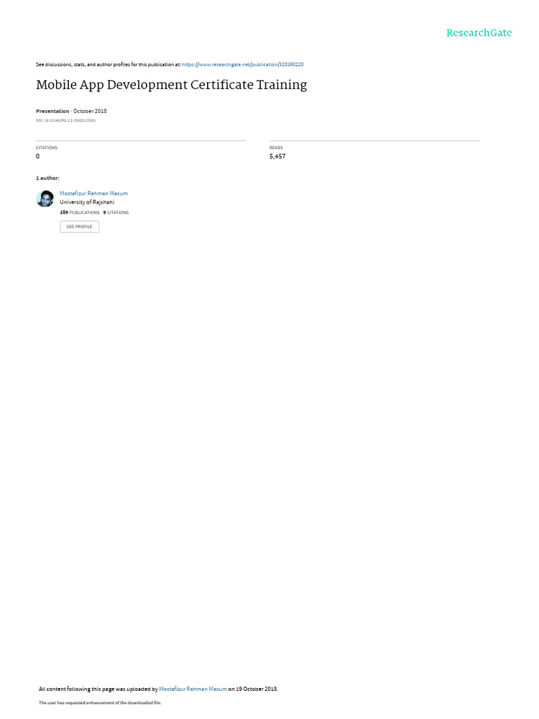Mobile App Development Certificate Training | PDF | Swift (Programming Language) | Mobile App