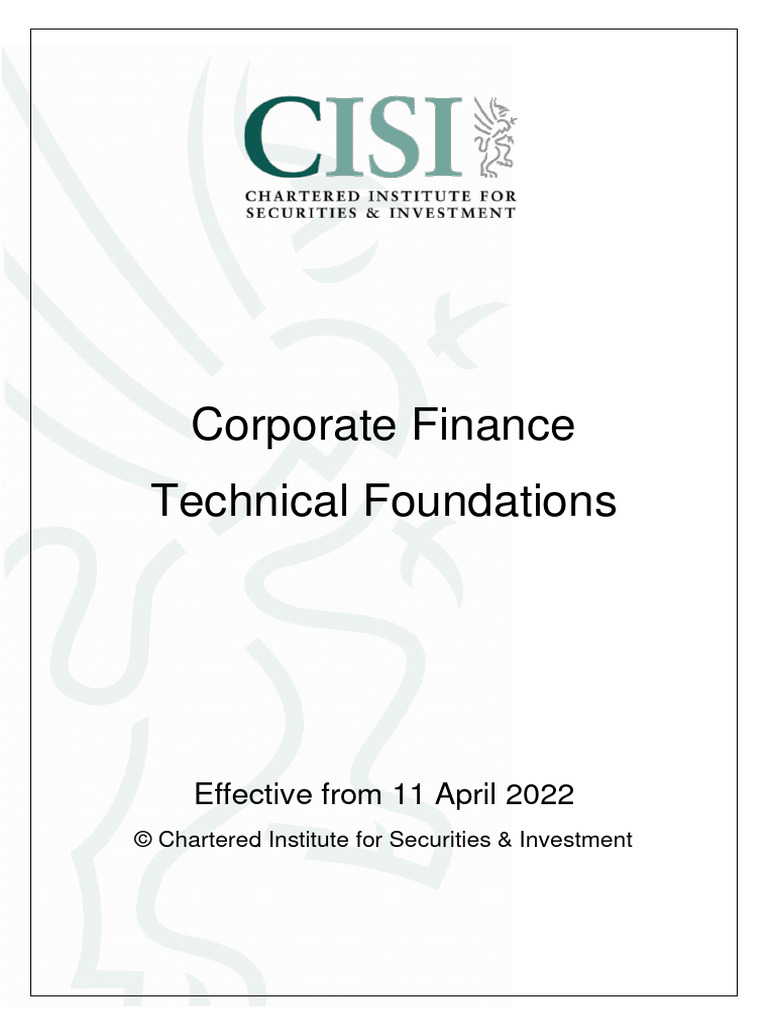 CF Technical Foundations V17 Syllabus | PDF | Valuation (Finance ... CF Technical Foundations V17 Syllabus | PDF | Valuation (Finance ...