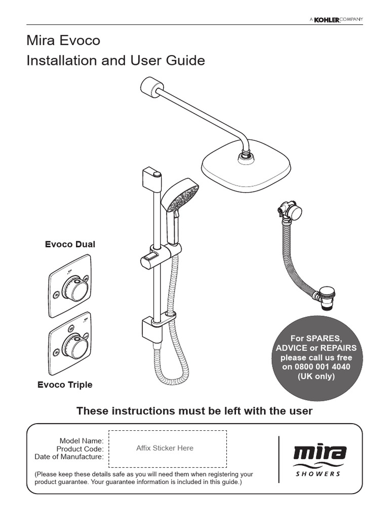 Shower Installation & Safety Guide | PDF | Valve | Shower