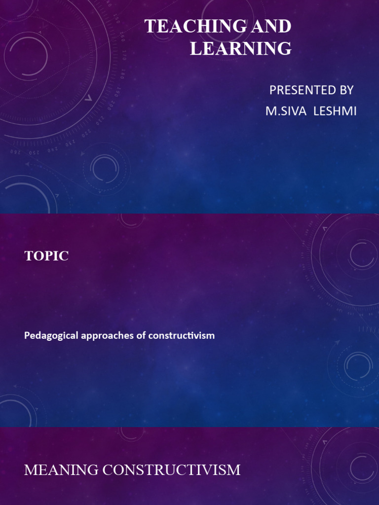 Pedagogical Constructivism | PDF | Constructivism (Philosophy Of Education) | Pedagogy