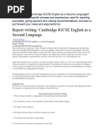 Igcse Report Writing Sample | PDF | English As A Second Or Foreign ...