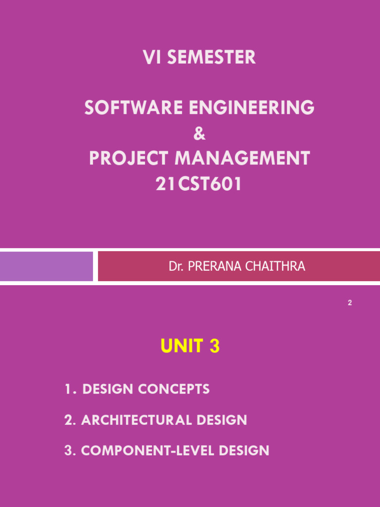SE - 21CS601 Unit 3 - 1 | PDF | Class (Computer Programming) | Conceptual Model