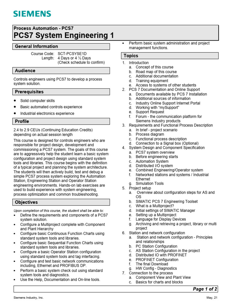 SCT Pcsyse1d | PDF | System | Engineering