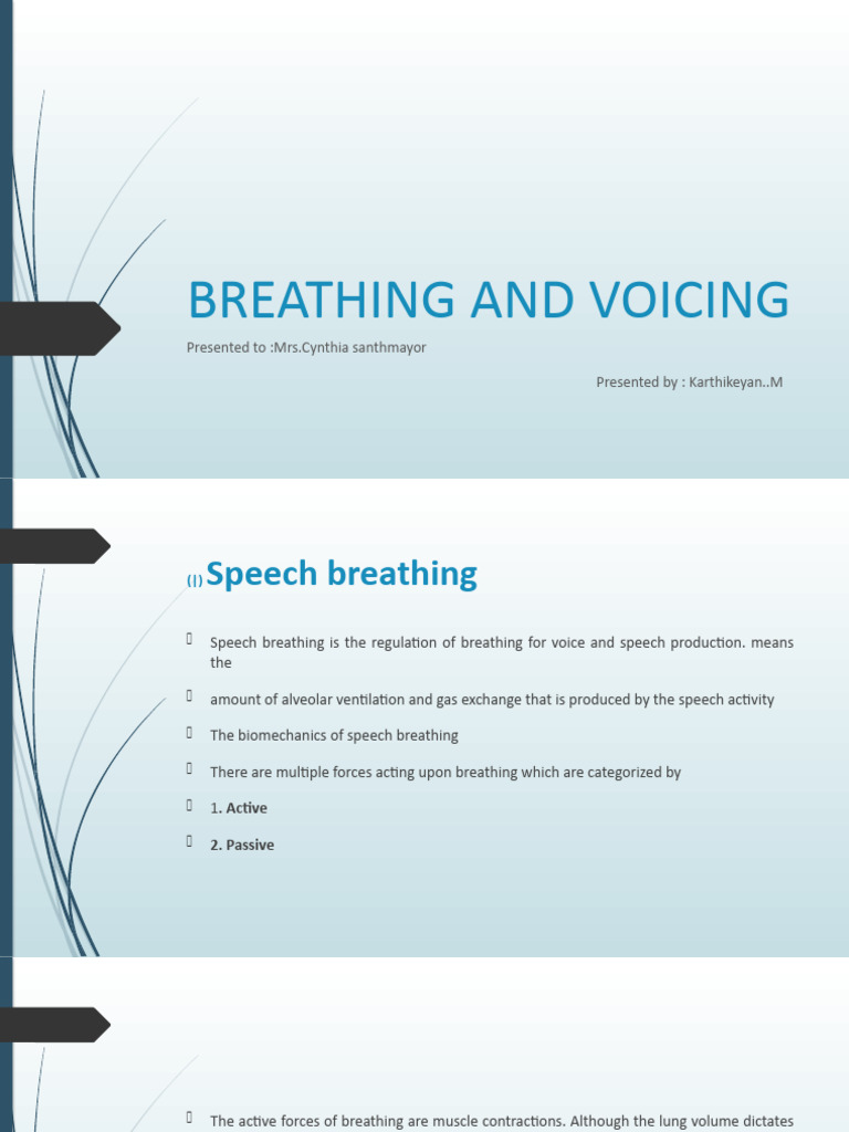 Breathing and Voicing | PDF | Exhalation | Breathing