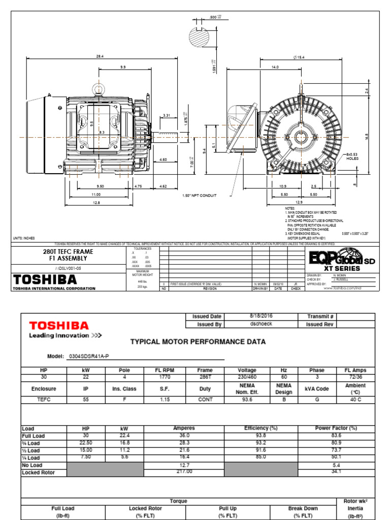 DATA SHEET- MOTOR 30 HP | Download Free PDF | Electric Motor ...