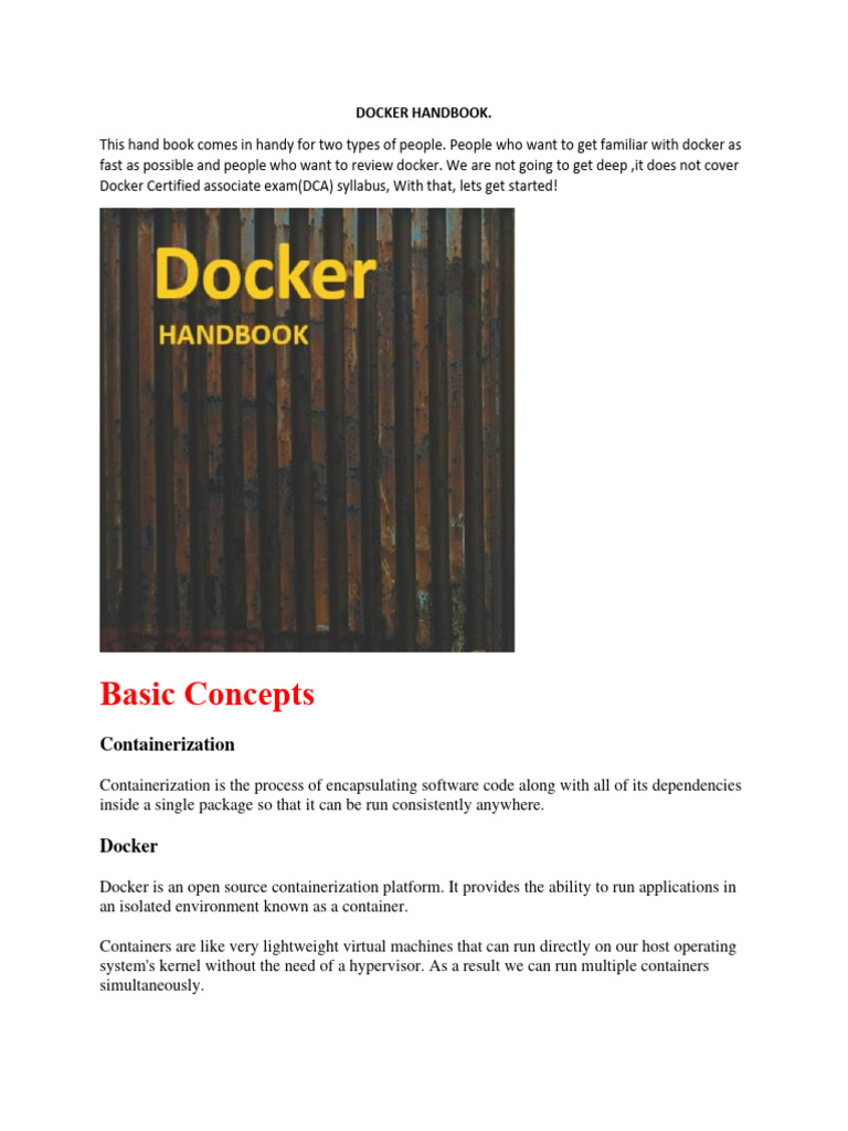 Docker Handbook | PDF | Virtual Machine | File System