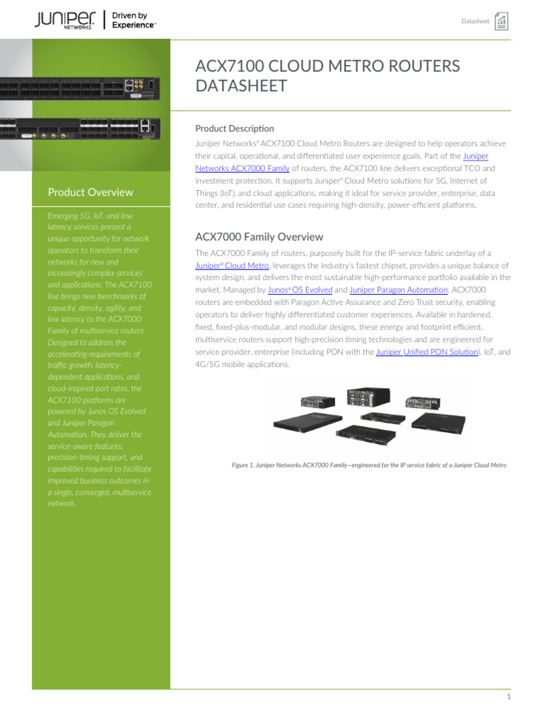 Acx7100 Cloud Metro Routers Datasheet | PDF | Computer Network | Cloud ...