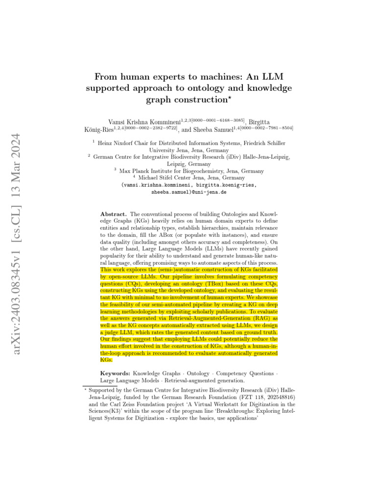 From Human Experts To Machines An LLM | PDF | Ontology (Information ...