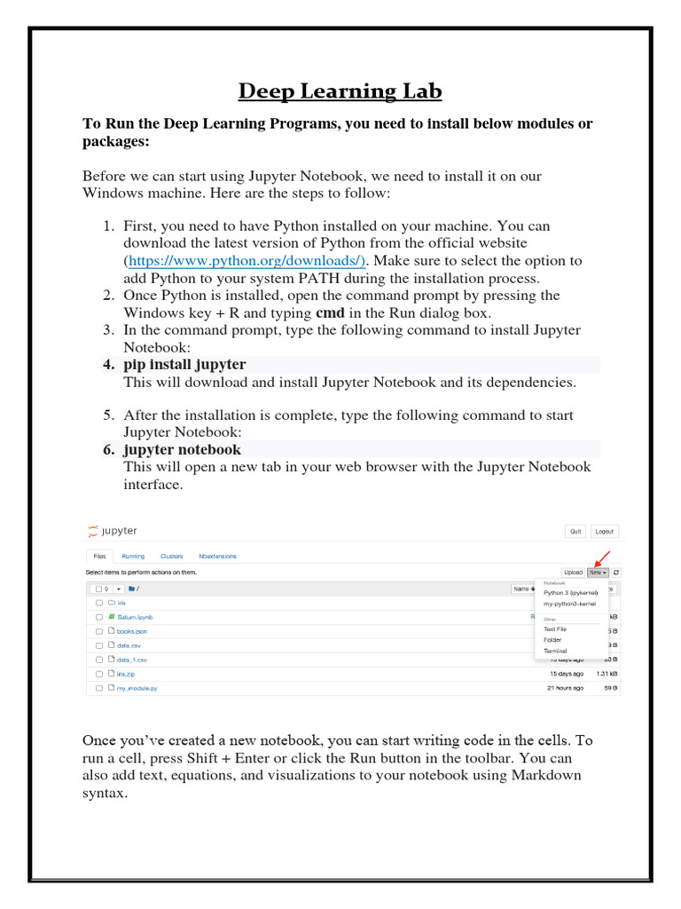 Dl Lab Manual Pdf Artificial Neural Network Python Programming Language