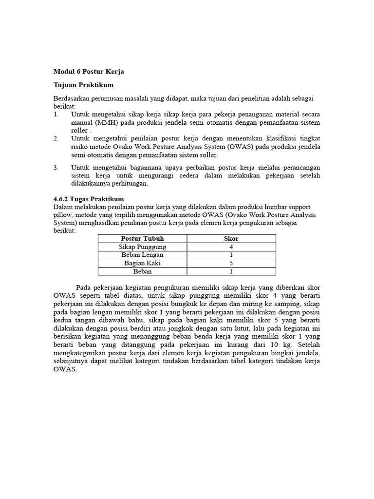 Modul 6 Postur Tubuh Kel 2 | PDF