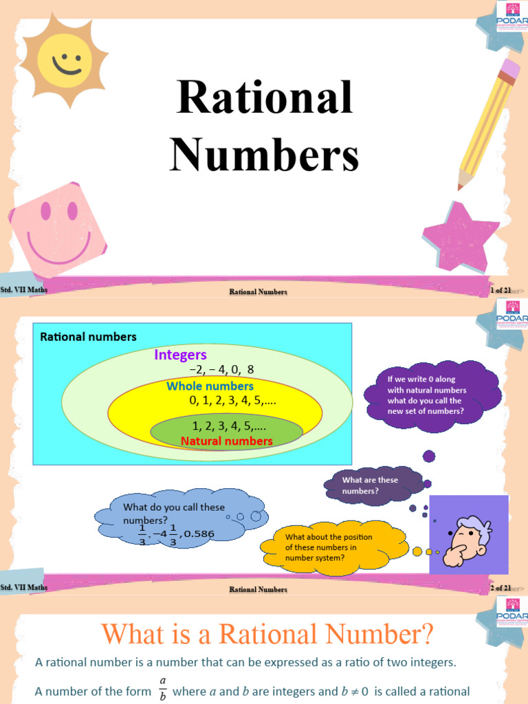 Rational Numbers for Class 7 Students | PDF | Rational Number | Numbers