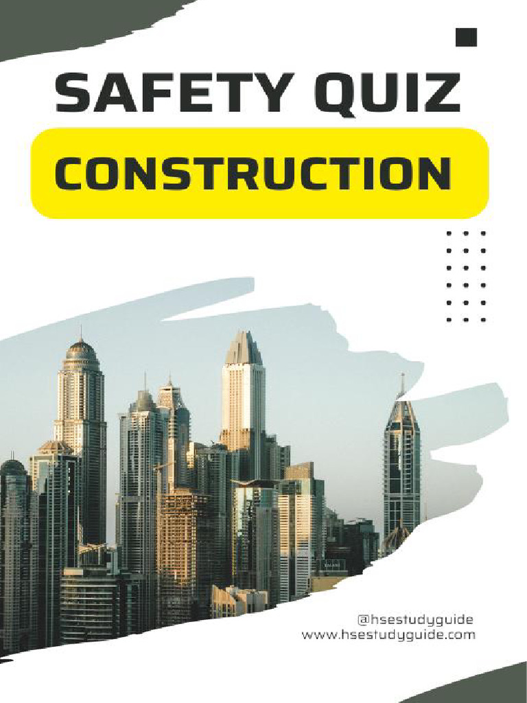 Construction Safety Quiz Ok | PDF | Occupational Safety And Health ...