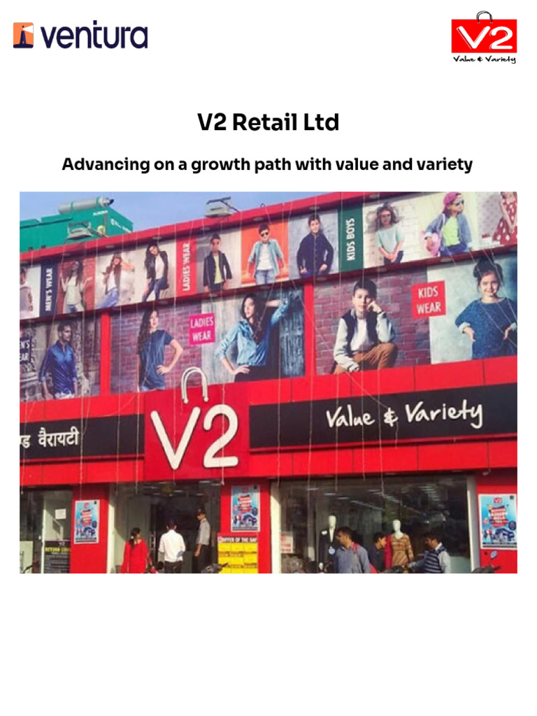V2 Retail LTD - 25th July 2024 - Ventura Research | PDF | Retail | Financial Accounting