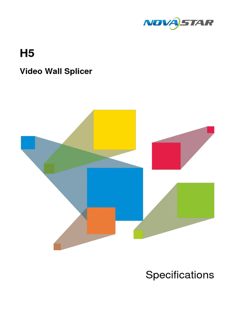 H5 Video Wall Splicer Specifications V1.12.0 | PDF | Display Resolution | Hdmi