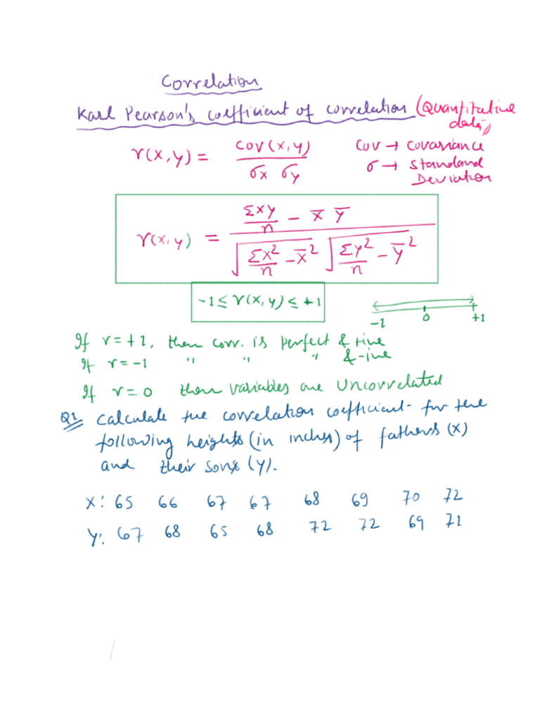 Maths 4 - 9th Lecture, CORRELATION | PDF