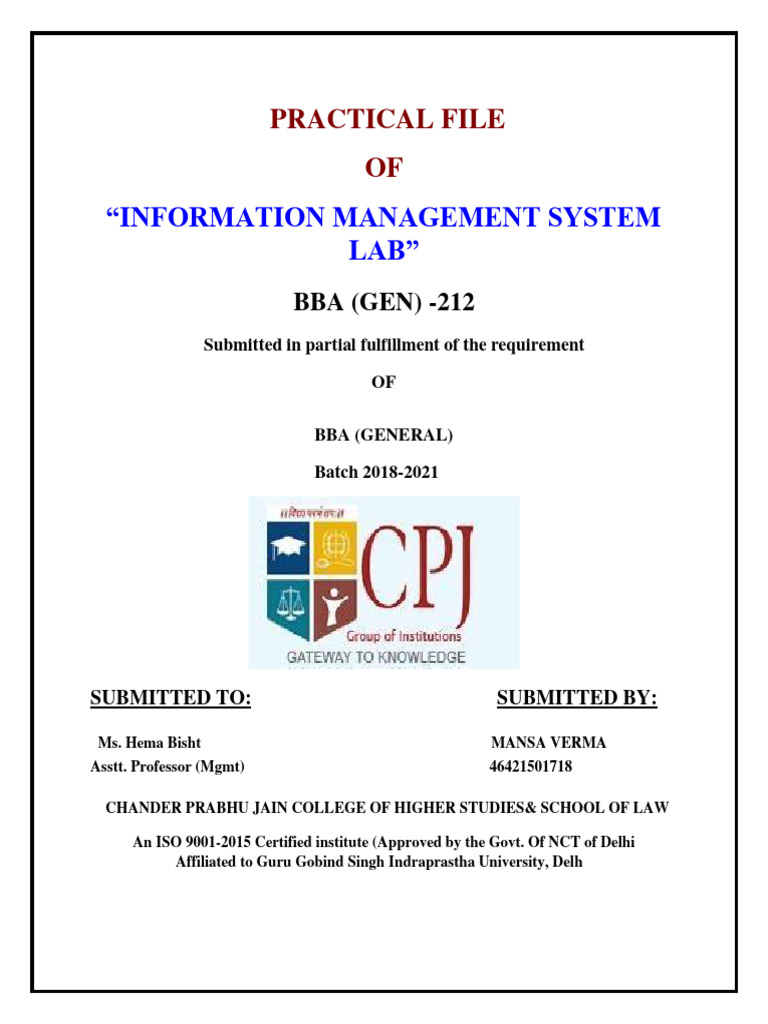 37 Mansa Verma Ism Practical File BBA IV A | PDF | Salary | Working Conditions