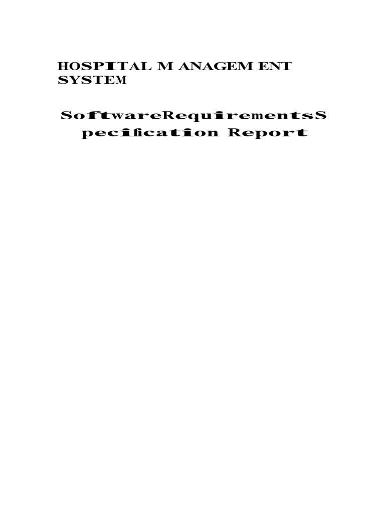 Hospital Management System Requirements | PDF | Databases | Operating ...
