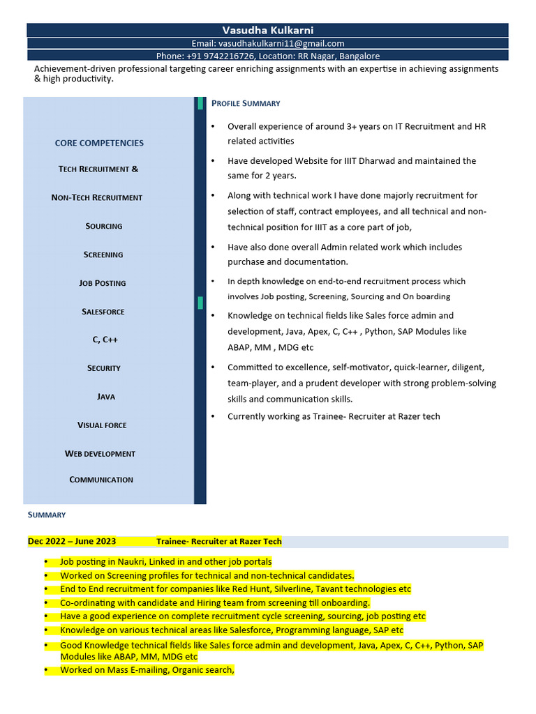 Naukri VasudhaKulkarni (5y 6m) | PDF | Recruitment | Software Development
