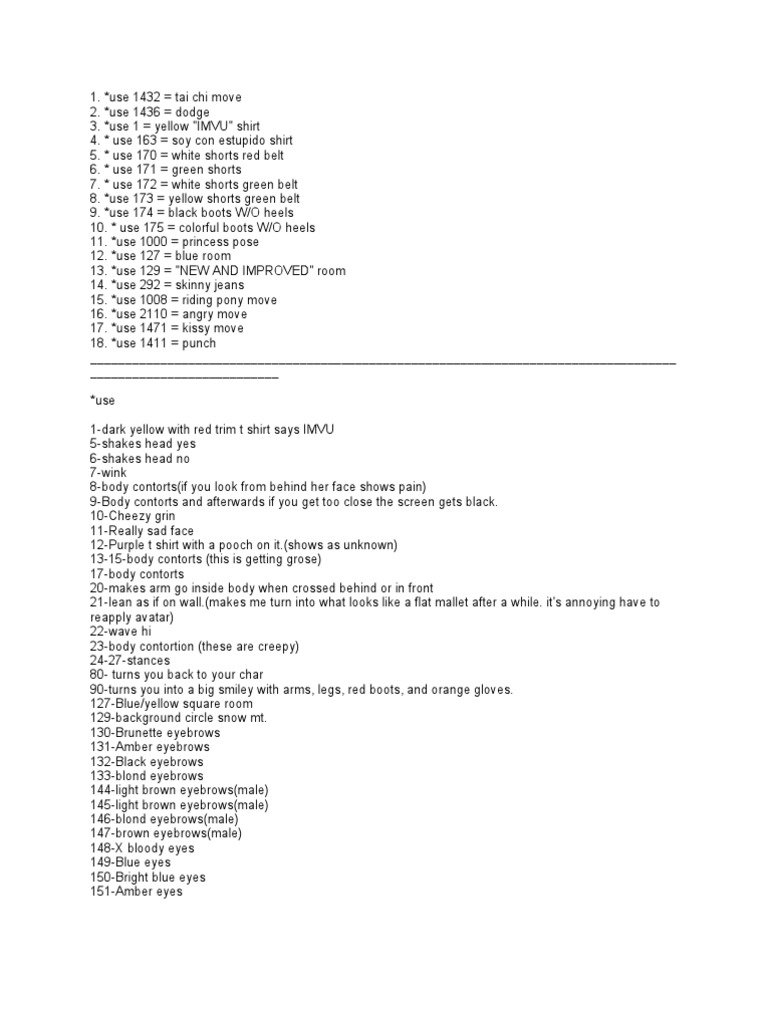 Imvu Code Cheats | PDF | Nature